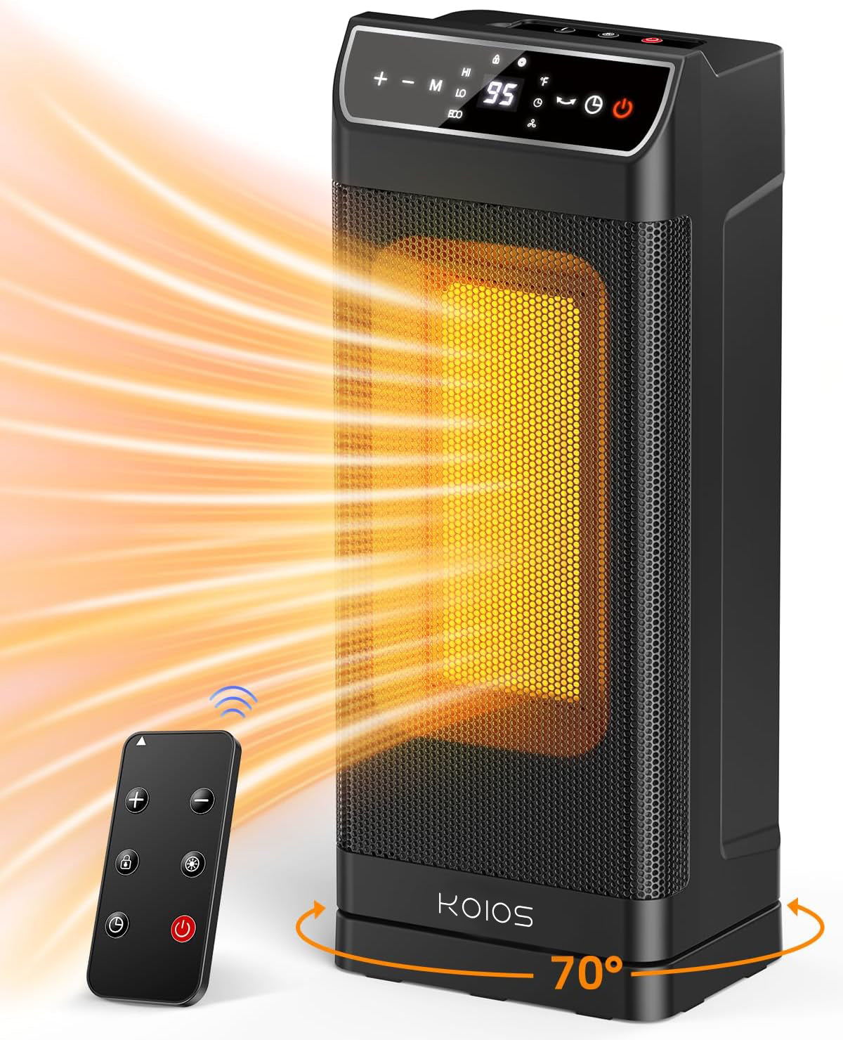 KOIOS Space Heater, Electric Space Heaters for Indoor Use with Thermos